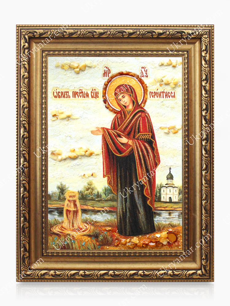 Gerontissa | Buy the icon of the Virgin "Gerontissa" from amber in ...